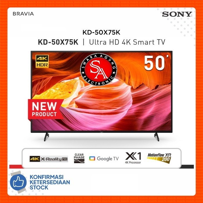 Jual Led UHD Android TV 50 Inch SONY Type: 50X75 (Khusus Daerah Medan ...