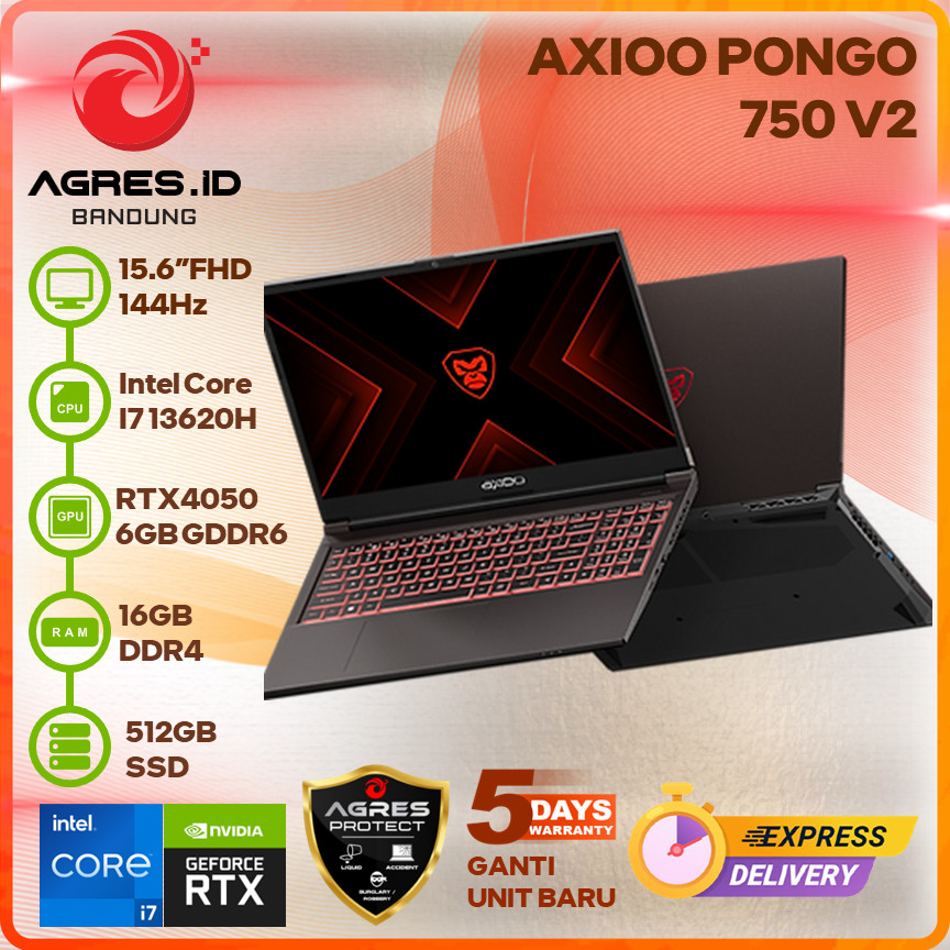 Jual AXIOO PONGO 750 I7 13620H RTX4050 16GB 512GB DOS 15.6" FHD IPS ...