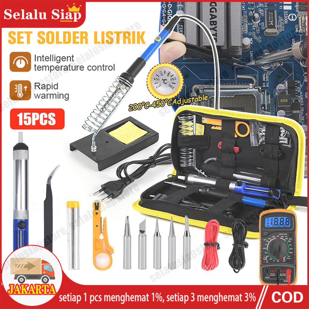 Jual Set Solder Listrik Lengkap dengan Multimeter Iron Tool Kit 220V ...