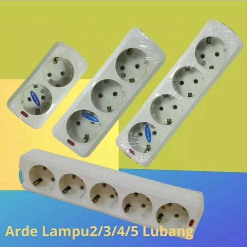 Jual Stop Kontak Arde 2/3/4/5 Lubang / Terminal Kuningan/ Colokan Listrik | Shopee Indonesia