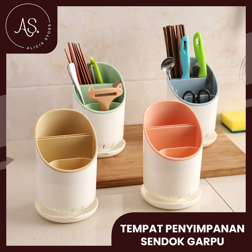 Jual AS Tempat Penyimpanan Sendok Garpu Atau Rak Alat Makan Pisau Dapur ...