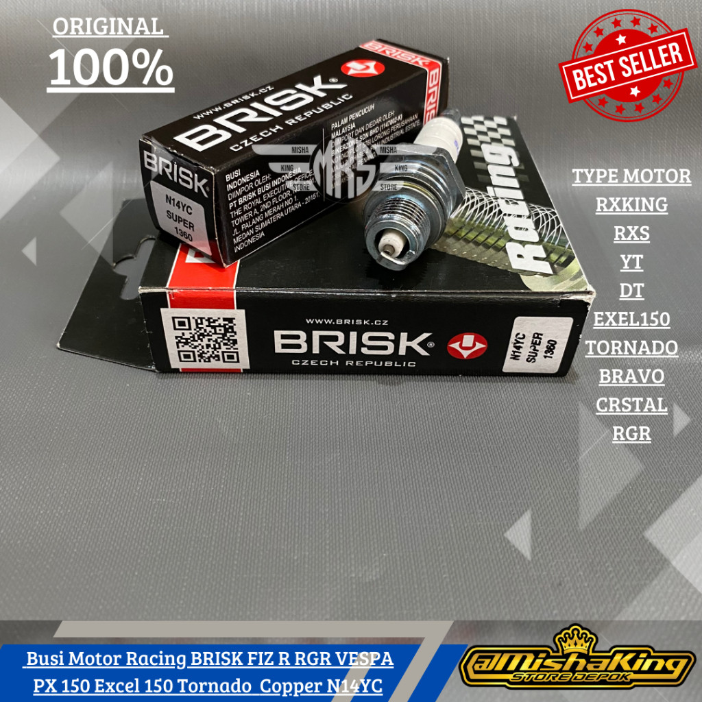 Jual Busi Motor Racing BRISK FIZ R RGR VESPA PX 150 Excel 150 Tornado ...