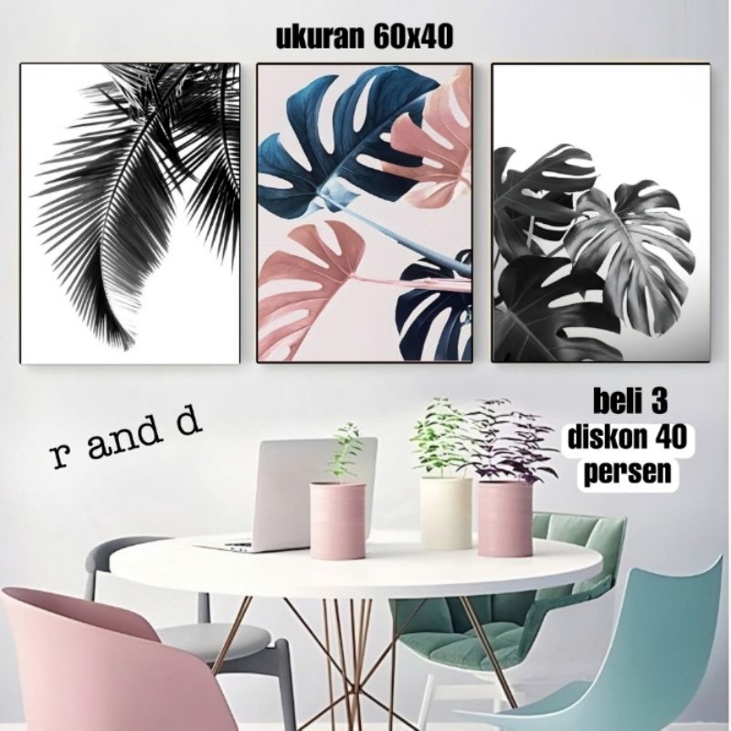 Jual Hiasan Dinding Lukisan Tropical Ukuran 60x40, Dekorasi rumah motif ...
