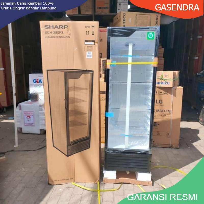 Jual SHARP SHOWCASE DISPLAY COOLER 250L 4 Rak tinggi Garansi Resmi ...
