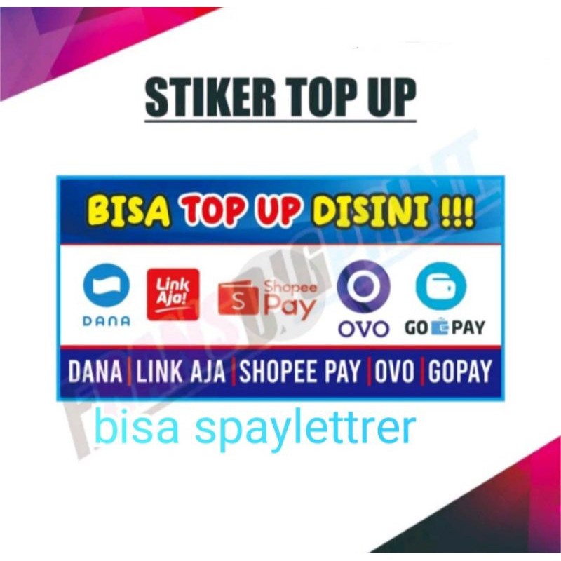 Jual stiker top up dan isi semua bisa , salih[11] | Shopee Indonesia