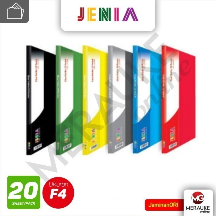 Jual JENIA Clear Holder Document Keeper Display Book F4 isi 20 Pocket ...