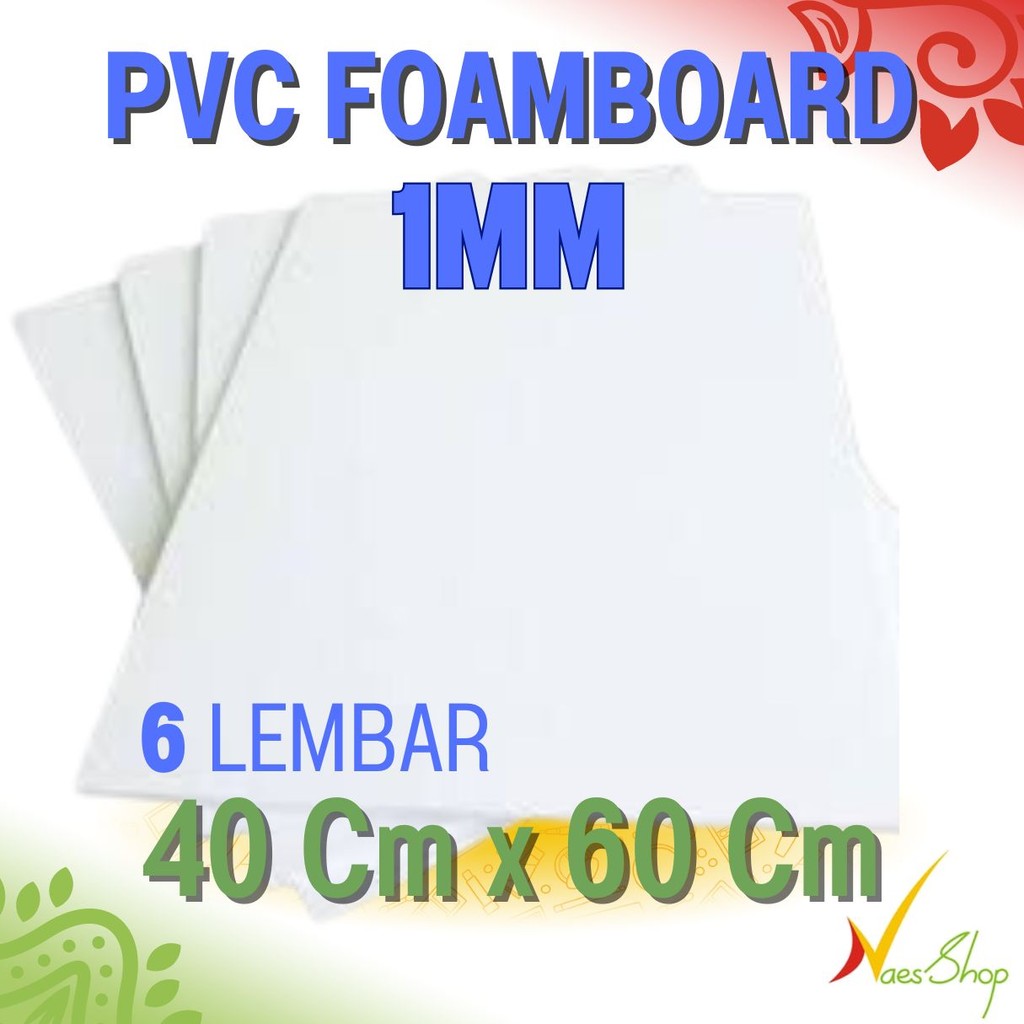 Jual PVC foam board 1mm 40cm x 60cm lembar putih 6 bj | Shopee Indonesia