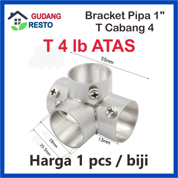 Jual Bracket Pipa Bulat 1" Besi 1 Inch 25mm 25 mm 1 Inci Gorden Lemari ...
