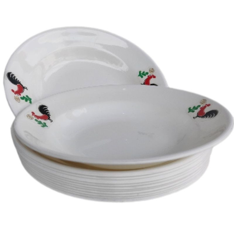 Jual Piring Plastik Ayam Jago Putih / Piring Makan / Piring Plastik ...