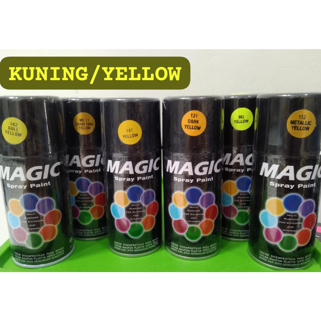 Jual cat semprot pilok pilox magic 300cc varian warna kuning terang ...