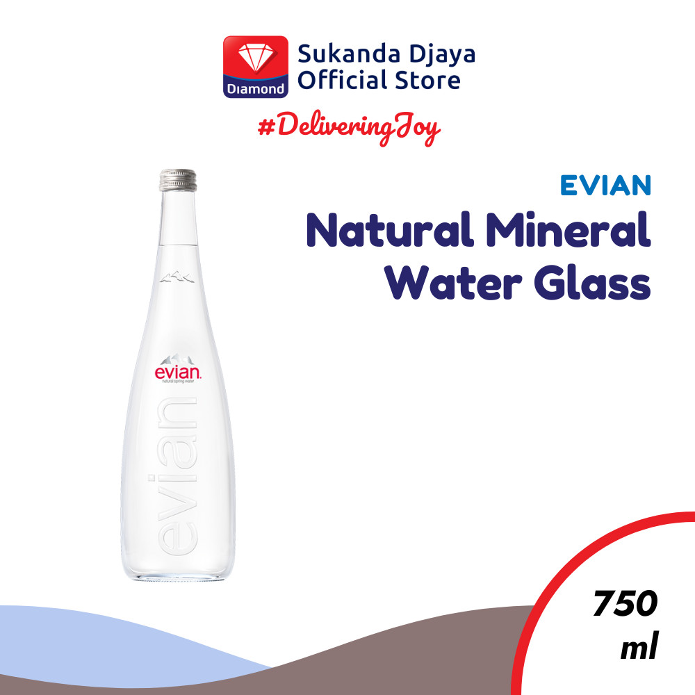 Jual Evian Natural Mineral Water Glass 750 Ml | Shopee Indonesia