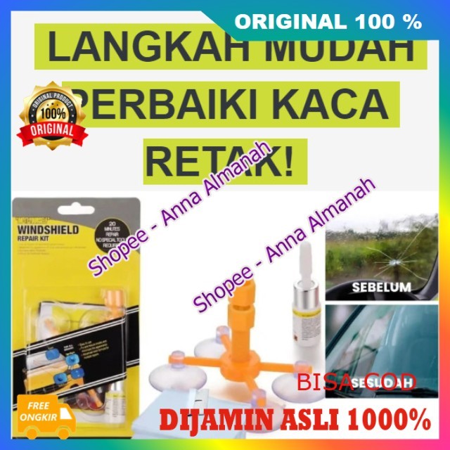 Jual Glass Repair Kit Kuning Repair Kit Lem Kaca Mobil Retak Car Glass ...