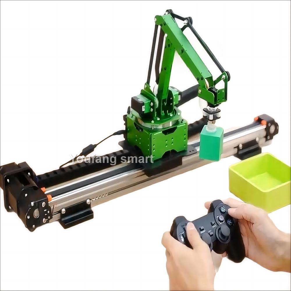 Jual 5 Axis Robot Arm with Guide Rails Suction Cup RC Robotics Manipulator for Arduino and AI ...