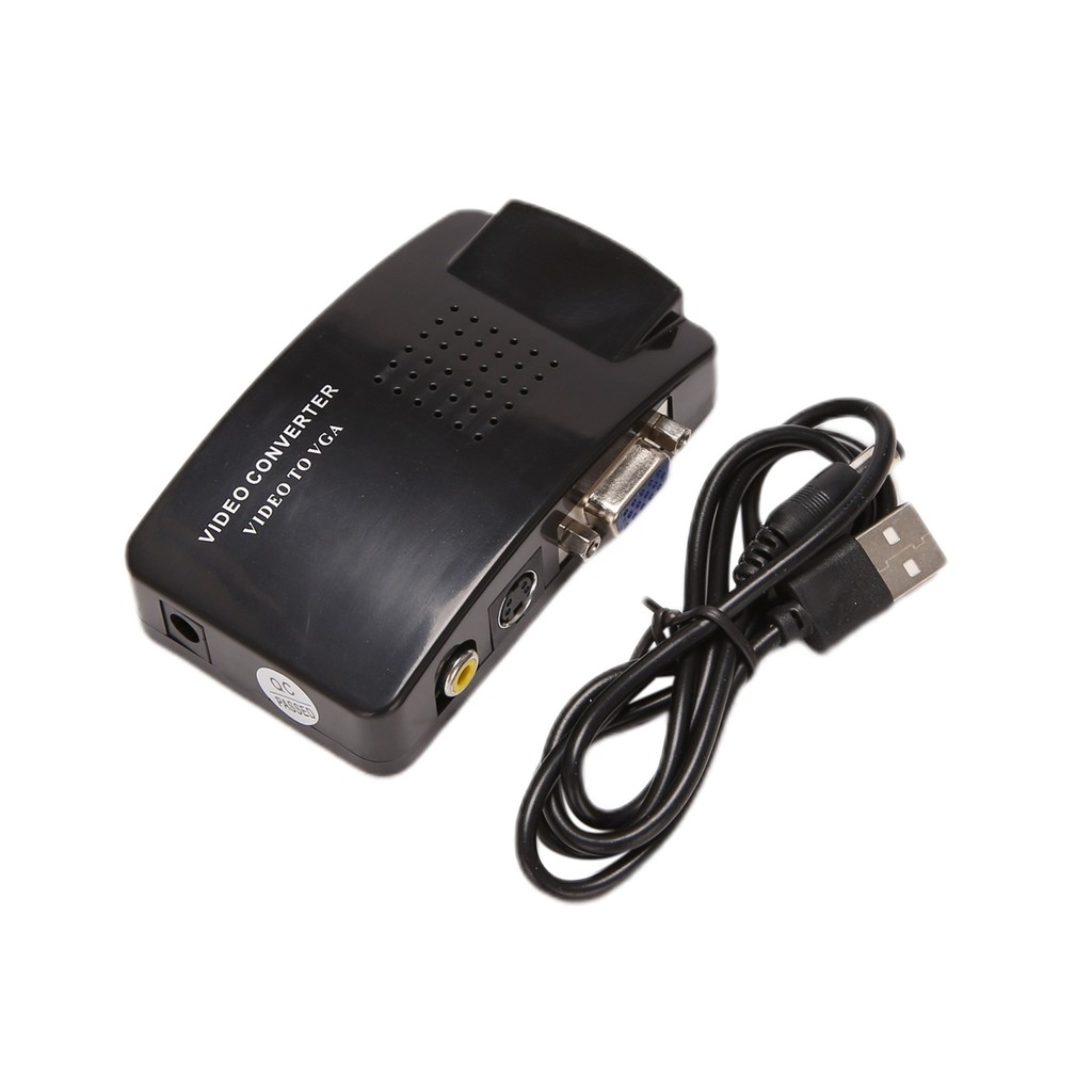 Jual AV to VGA Adapter RCA VGA Converter PC RCA Composite S-Video AV ...