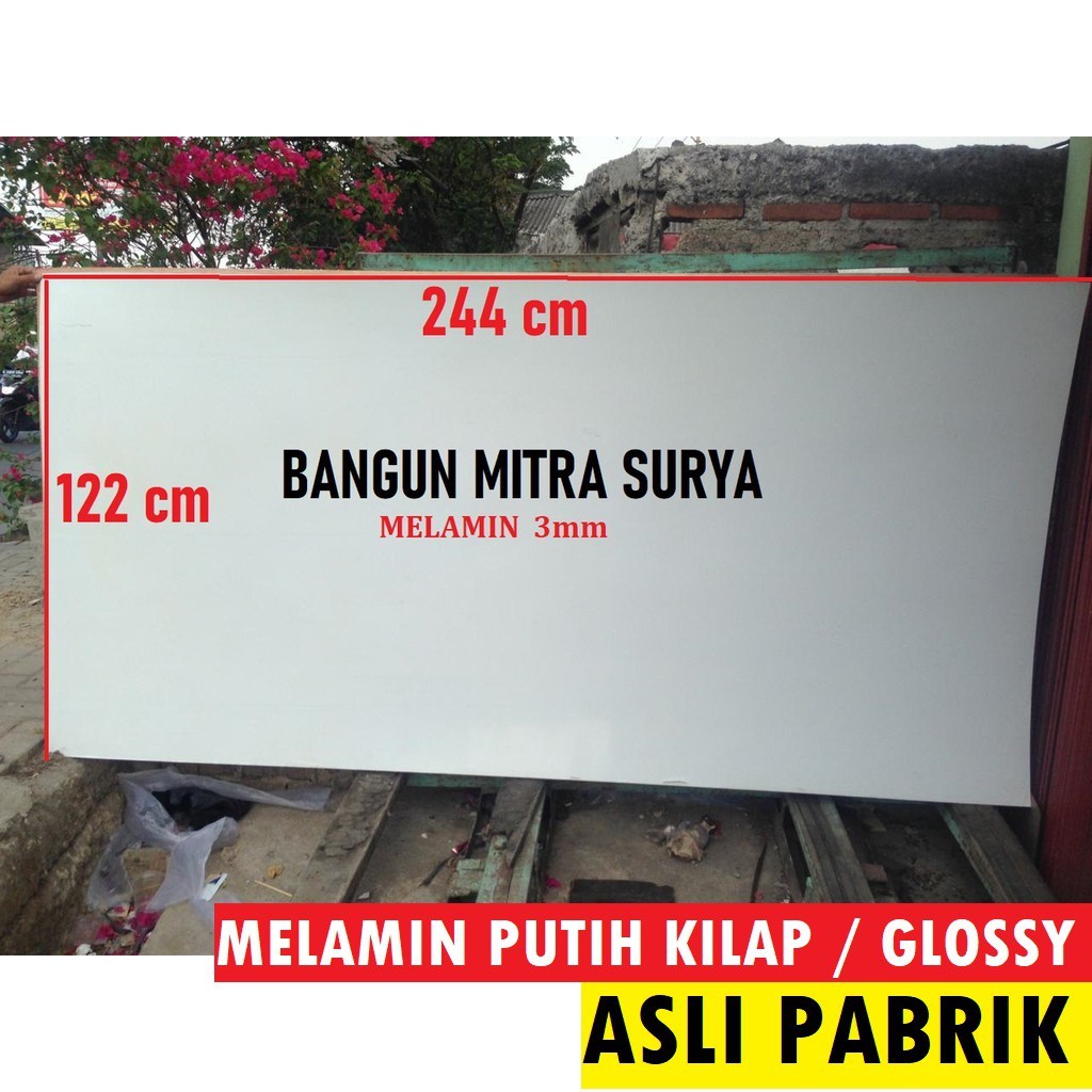 Jual DC32W Melamin Triplek Putih Glossy Kilap 3mm Uk 122x244 Papan ...