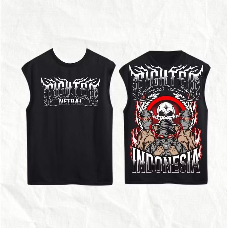 Jual Singlet Fighter Netral Indonesia Desain Terbaru Sablon Dtf Motif ...