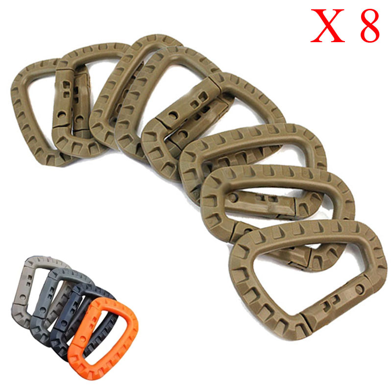 Jual 8X Carabiner quickdraw tool Clip Molle Webbing strap Outdoor ...