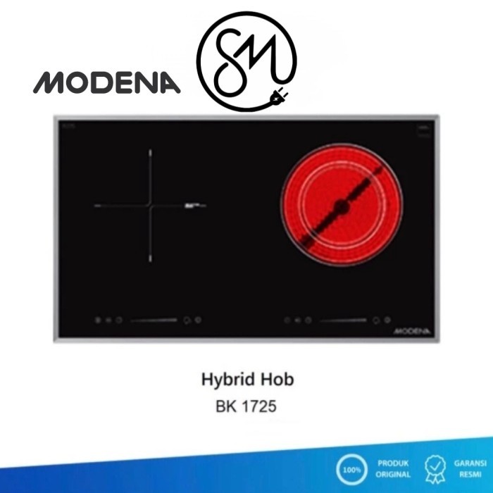 Jual Kompor Hybrid Tanam Modena BK 1725 C 2 Tungku BK1725C HOB Induksi ...