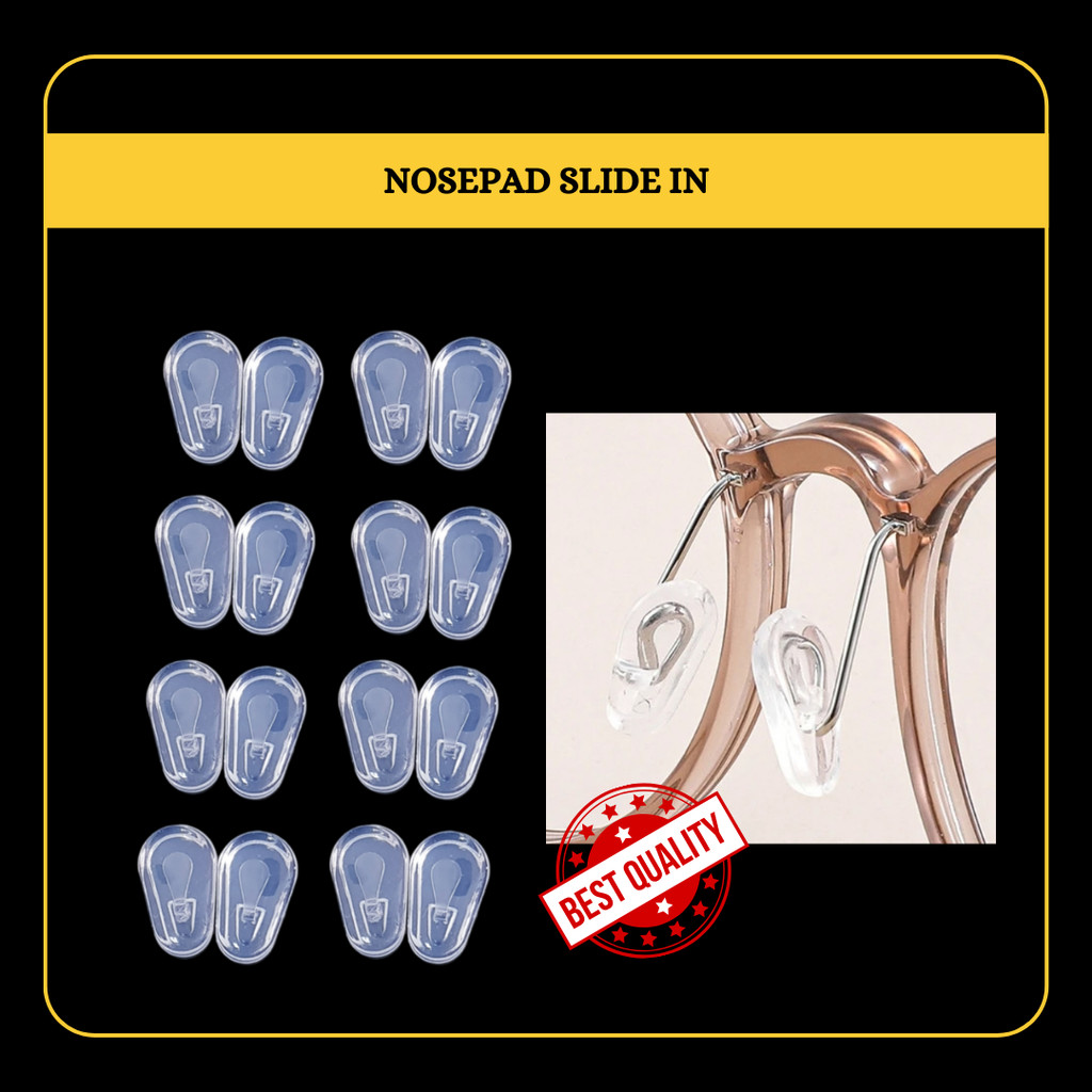Jual Nose Pad Slide in Bantalan Hidung Oval Silicone NosePad Kacamata ...