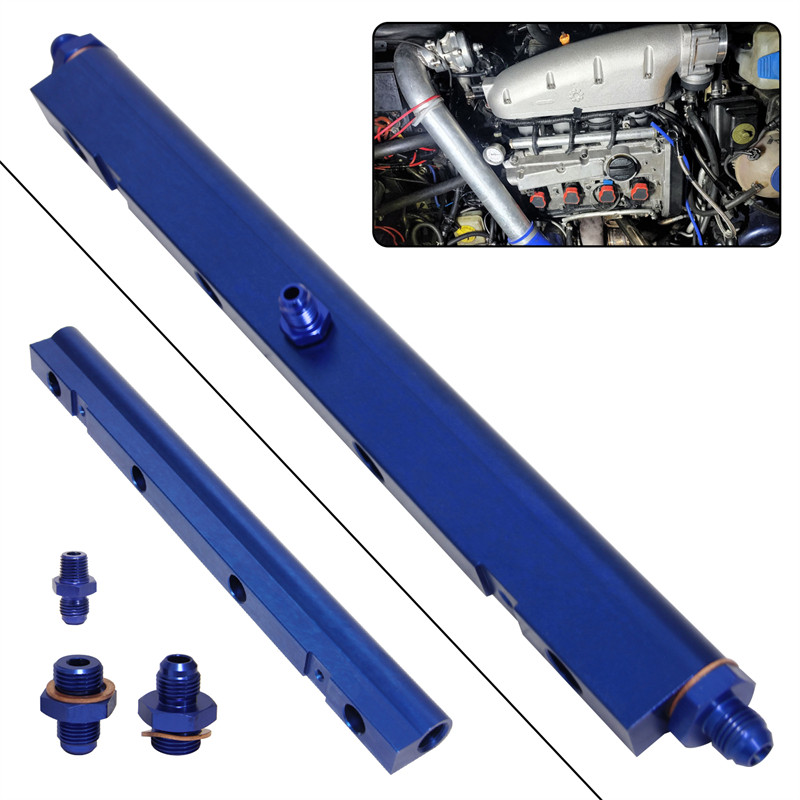 Jual Aluminum High Flow Injector Fuel Rail kit Fits For Audi VW Golf ...