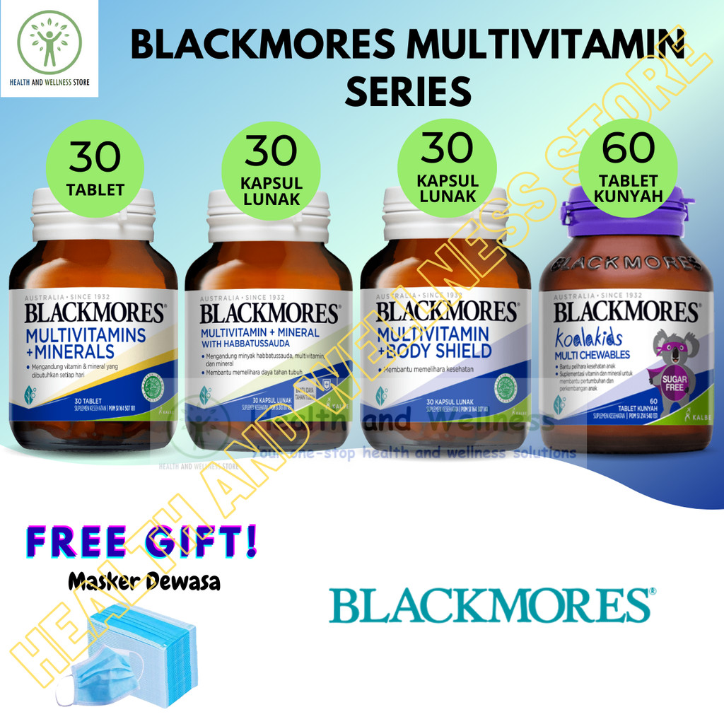 Jual Blackmores Multivitamin Series Minerals Body Shield Habbatussauda ...