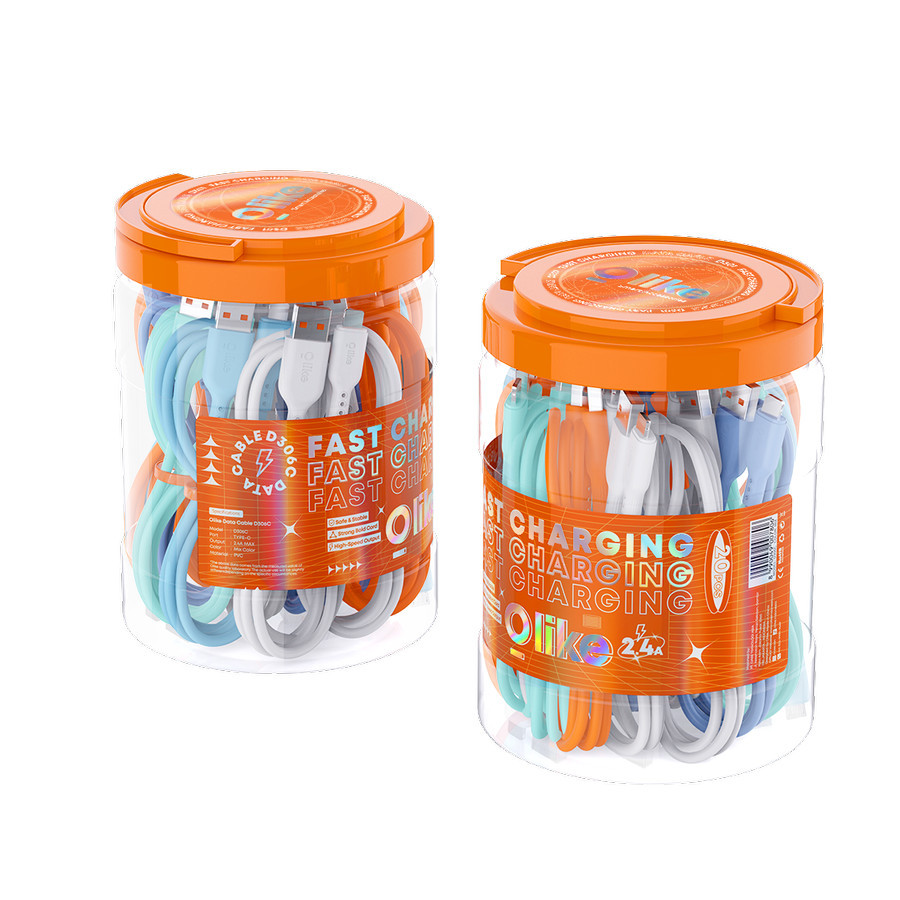 Jual (1Toples Isi 20Pcs ) OLIKE D306C Kabel Data Type-c 2,4A Fast ...