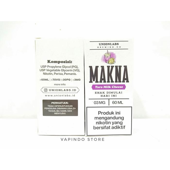Jual MAKNA V2 TARO MILK CHEESE 60ML 3MG 7MG BY UNIONLABS BREWING CO ...