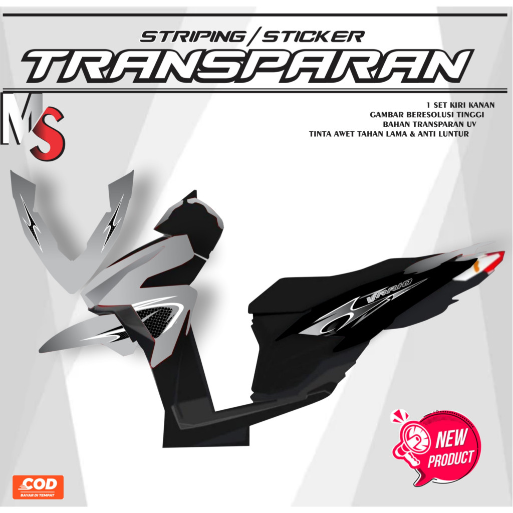 Jual Striping Transparan Vario Led/125-150 Custom Desain Terbaru 2025 ...
