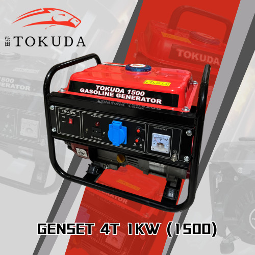 Jual Mesin Genset Listrik Bensin Tokuda 1500A 4 Tak 1000 Watt / Tokuda Generator 4Tak 1000W 1500 ...