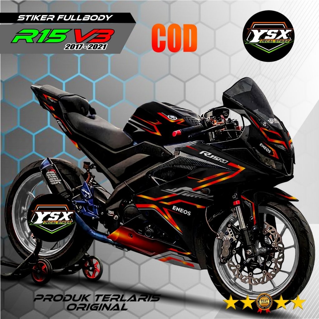 Jual Decal R15 V3 Stiker Fullbody Desain Matrixline Baru | Shopee Indonesia