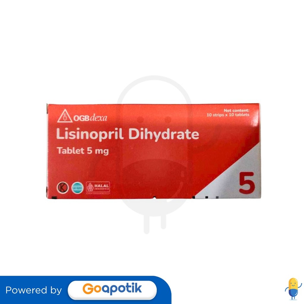 Jual Lisinopril Dihydrate Ogb Dexa Medica 5 Mg Box 100 Tablet ...