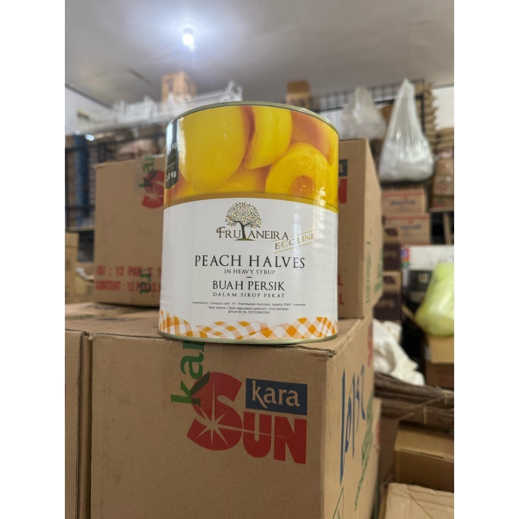 Jual Peach Halves Frutaneira / Buah Kaleng Peach Frutaneira - 3 Kg ...