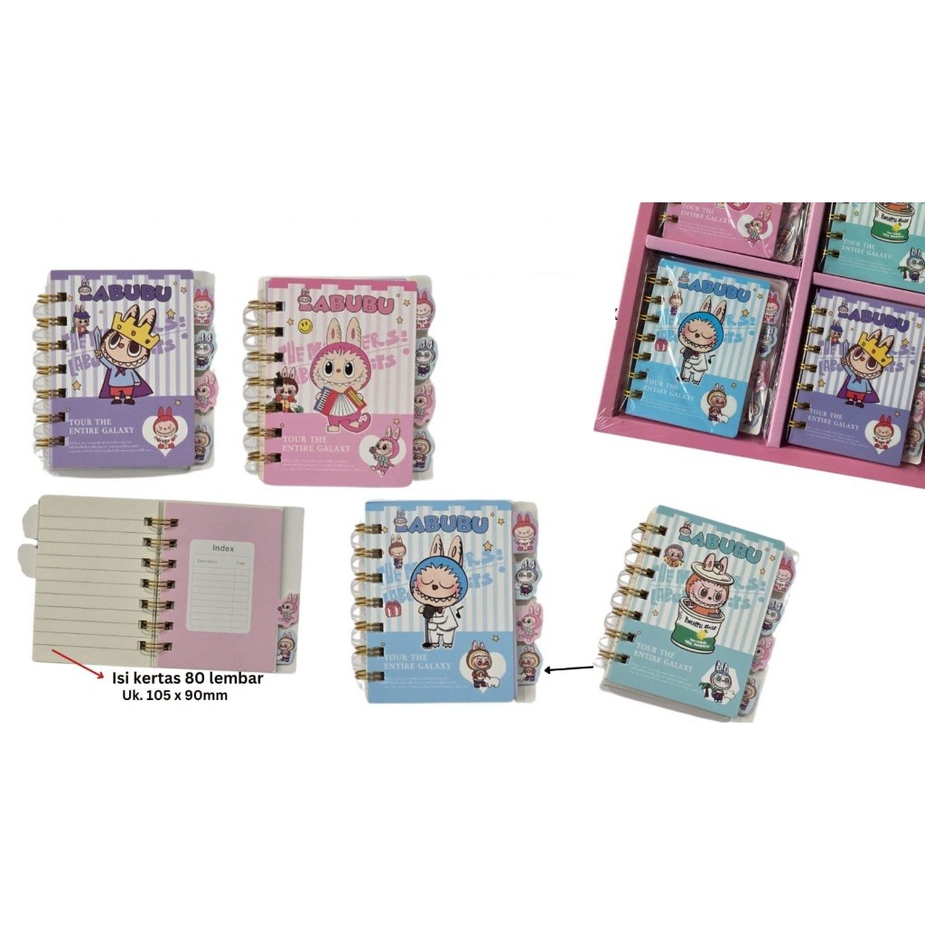 Jual LABUBU notebook mini 103-14 | Shopee Indonesia