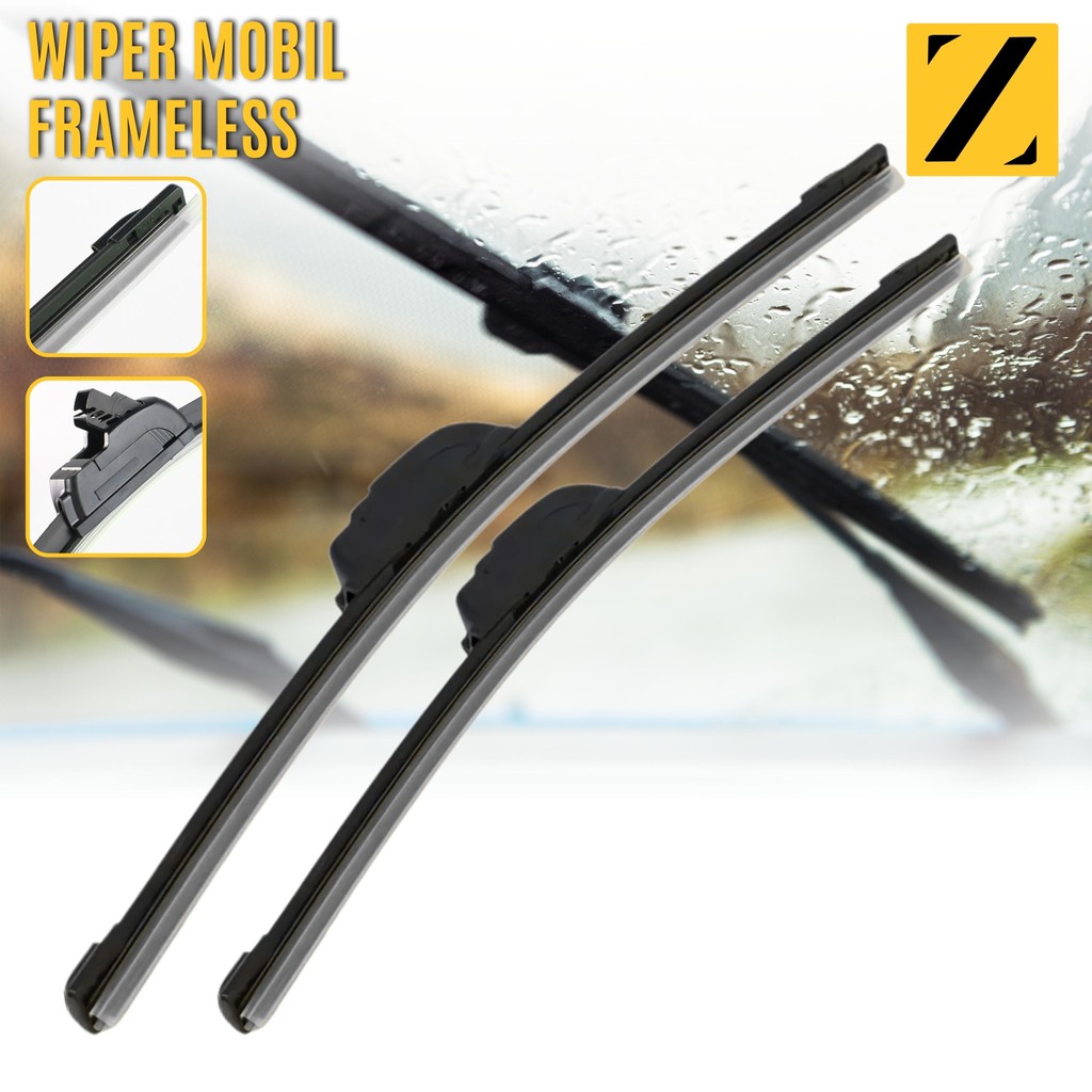 Jual Wiper Frameless Mobil Full Karet 12 - 28 inch / Soft Wiper Pisang Universal Kaitan U Hook ...