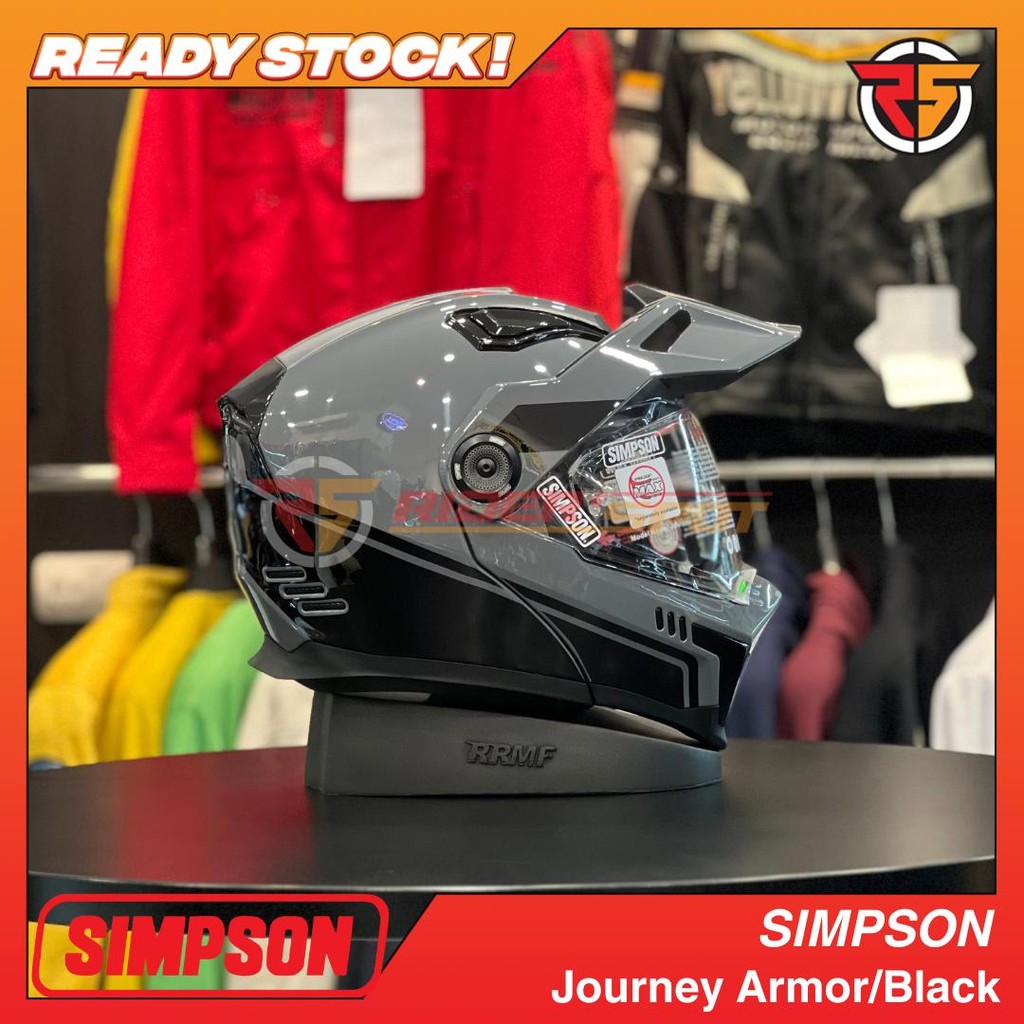 Jual Helm Motor SIMPSON Journey Armor/Black Modular Helmet Original USA ...