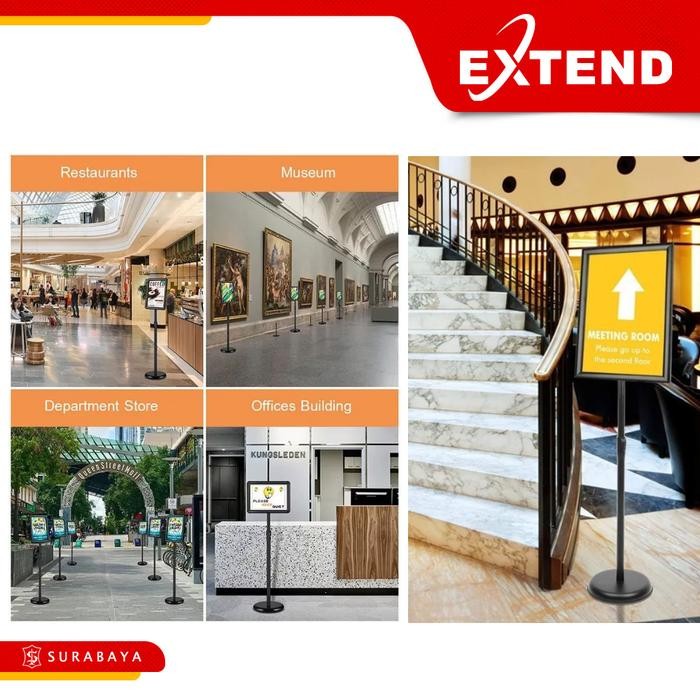 Jual Extend Stand Display Banner Promosi Poster Snapframe Telescopic ...