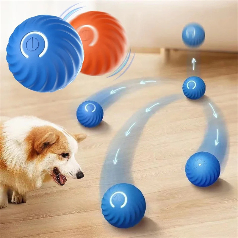 Jual Smart Dog Toy Ball Electronic Interactive Pet Toy Moving Ball USB ...