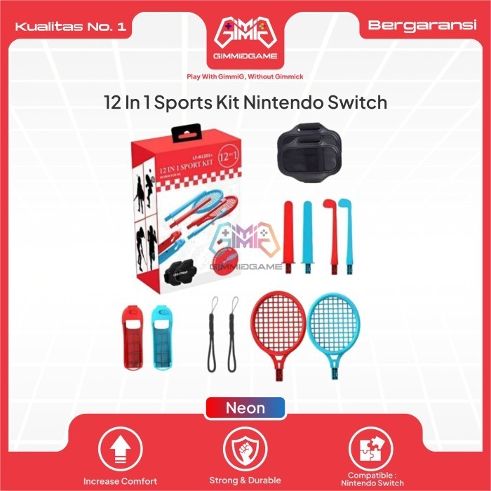 Jual 12 in 1 Lucky Fox Sports Kit Tennis Leg Strap Nintendo Switch OLED ...