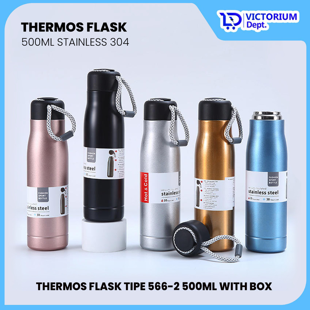 Jual VICTORIUM - TERMOS VACUUM FLASK 500ML THERMOS TRAVEL TUMBLER SPORT ...