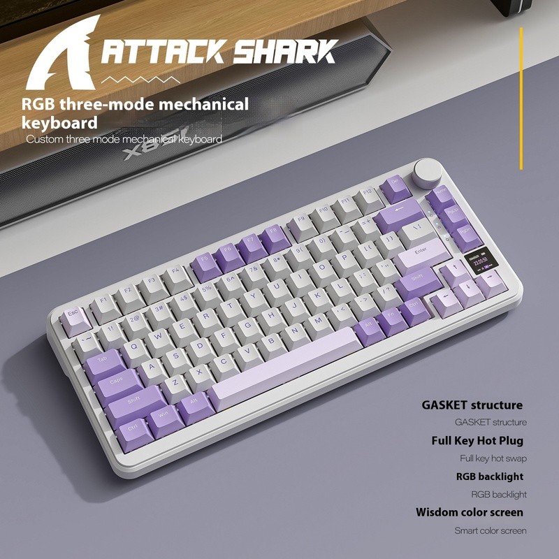 Jual Attack Shark X85 Pro Three-Mode Rgb Bluetooth Wireless Keyboard ...