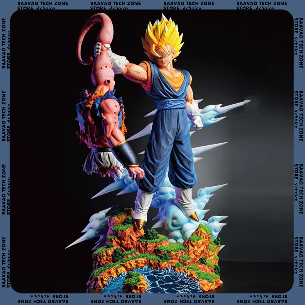Jual Anime Dragon Ball Son Goku Figure Super Saiyan Goku Vs Majin Buu ...