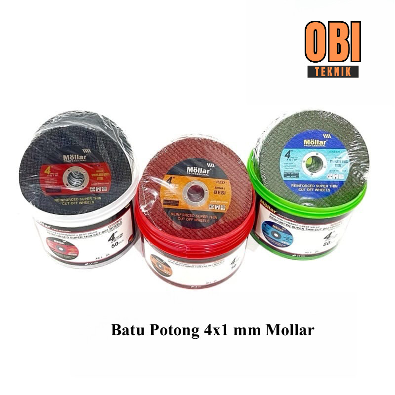 Jual MOLLAR Batu Gerinda Potong 4 Inch 50 Pcs – Cutting Wheel Besi ...
