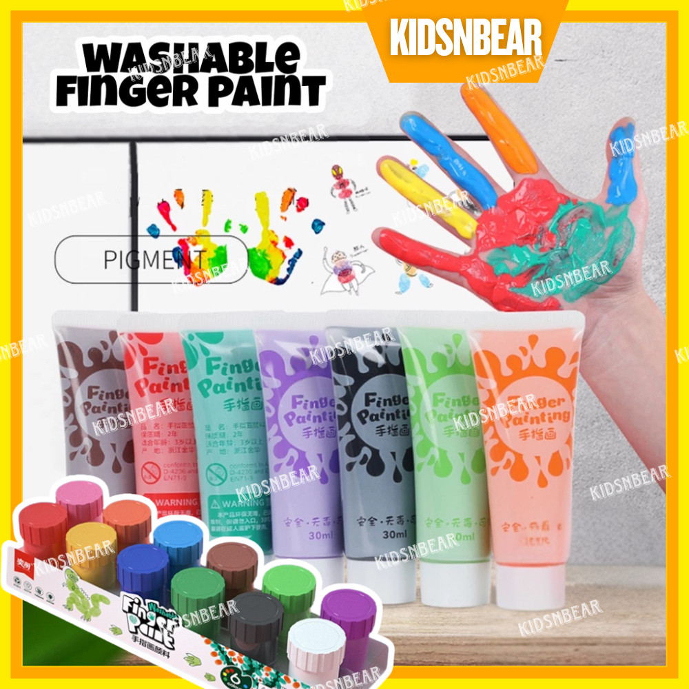 Jual [KIDSBEAR] Finger Paint - Cat Air - Finger Paint Set - Cat Lukis ...