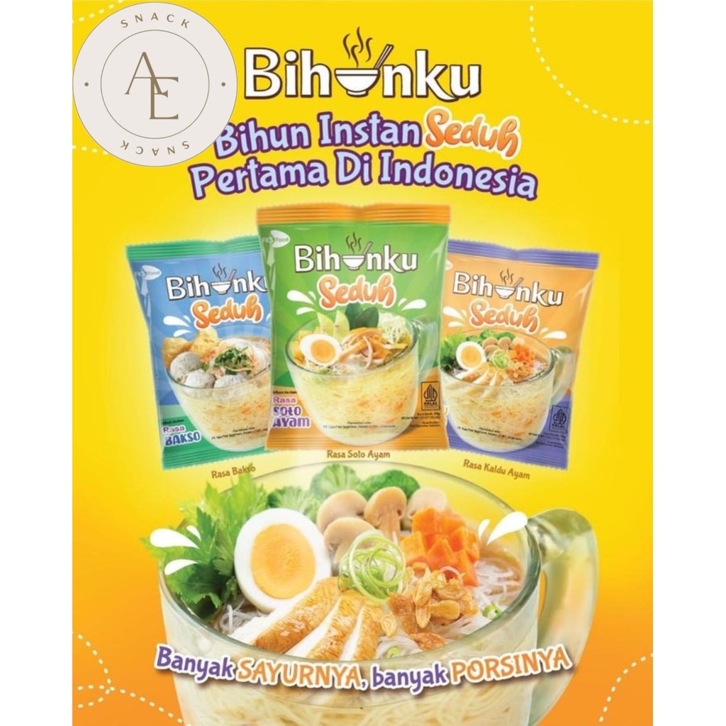 Jual Bihunku Seduh Bihun Instan aneka rasa kemasan renceng netto10 pcs ...