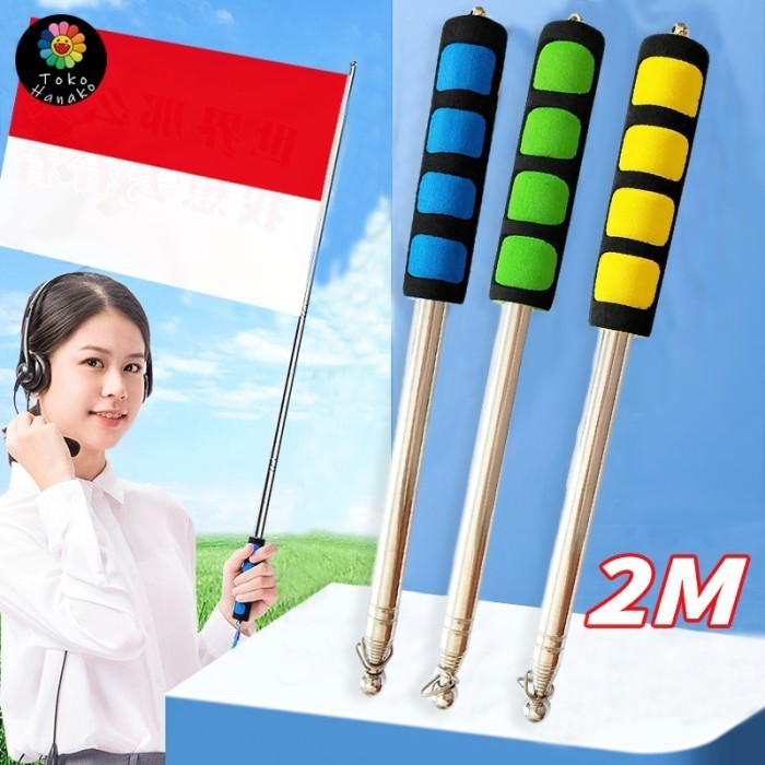 Jual 2 Meter Tiang Bendera /Tongkat Bendera/Telescopic Pointer Stick ...