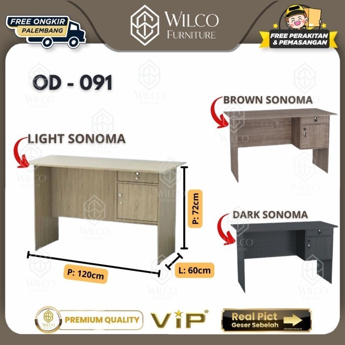 Jual Meja Kantor 1/2 Biro VIP OD 091 / Meja Kerja VIP / Meja Tulis ...