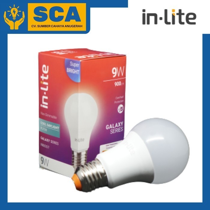 Jual Lampu Led Inlite Led Bulb 9W INB007 ( Putih / Kuning Semu / Kuning ...