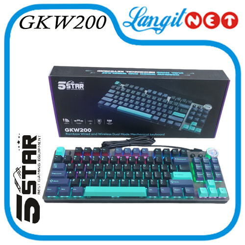 Jual 5STAR MECHANICAL KEYBOARD WIRELESS GKW200 | Shopee Indonesia