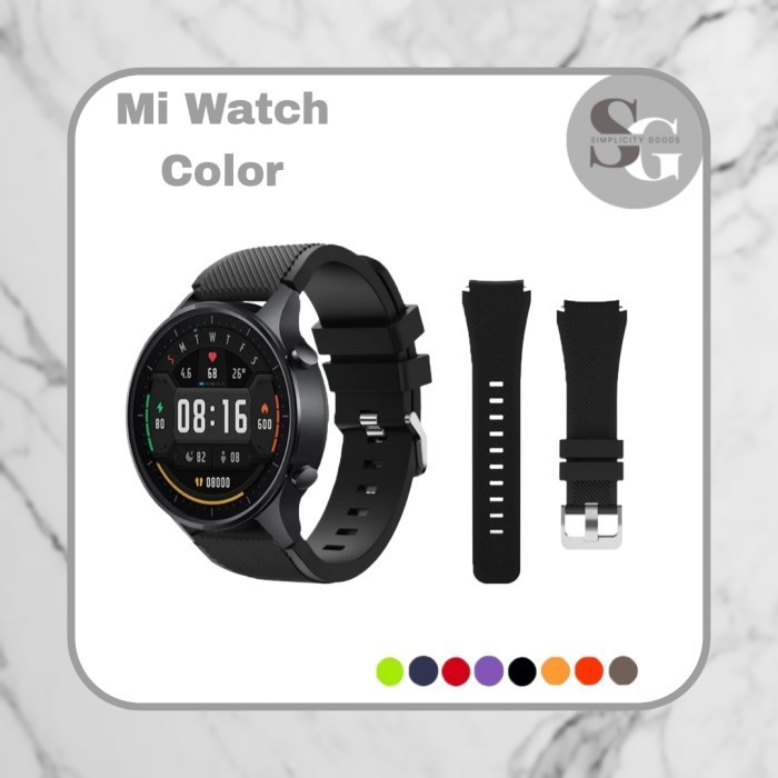 Jual STRAP XIAOMI MI WATCH COLOR SMART WATCH S3 SILICONE TALI JAM 22MM | Shopee Indonesia