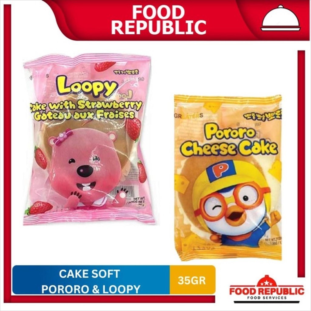 Jual Pororo Cheese cake / Loopy Strawberry cake Kue Lembut Import Korea ...